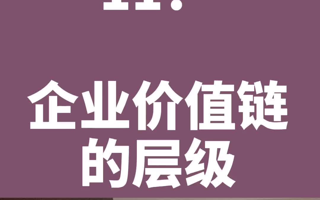 企业价值链有几个层级?