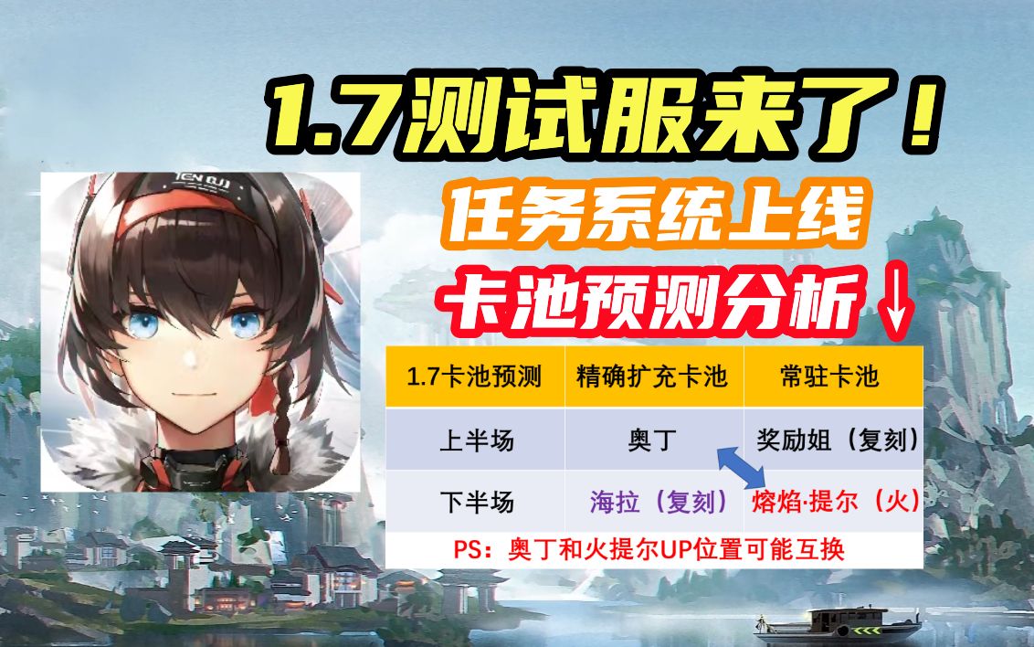 【深空之眼】1.7测试服任务系统上线!新卡池预测分析!_哔哩哔哩bilibili...