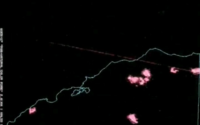 美国加州大火9.9不明原因发出的激光。