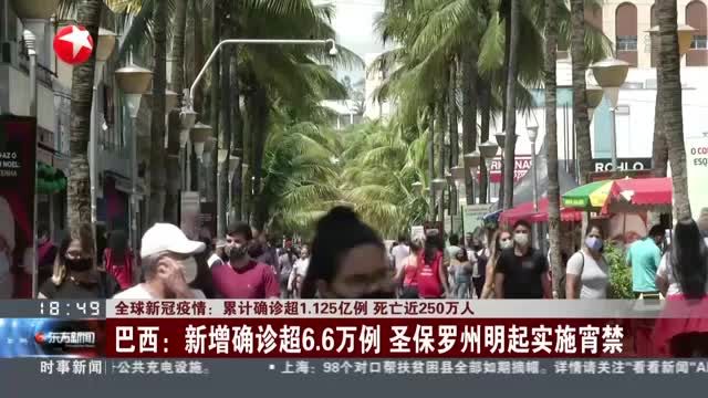 全球新冠疫情：累计确诊超1.125亿例  死亡近250万人