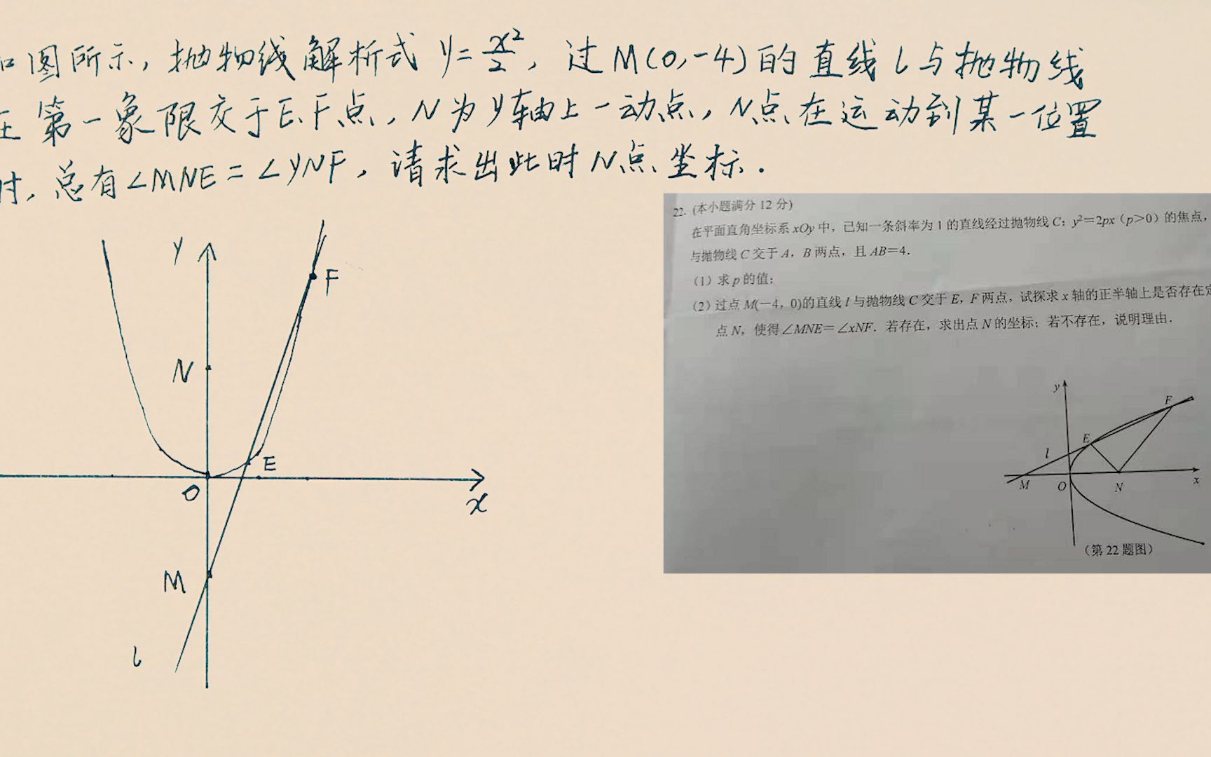 把高中圆锥曲线问题改编成中考二次函数动点问题,会有多难?
