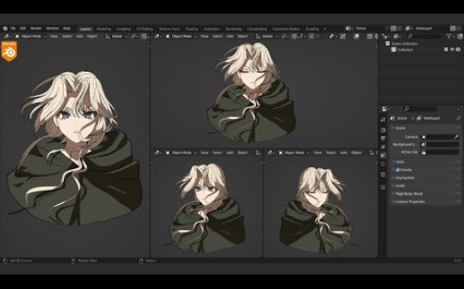 blender3.3二次元动漫少女制作过程