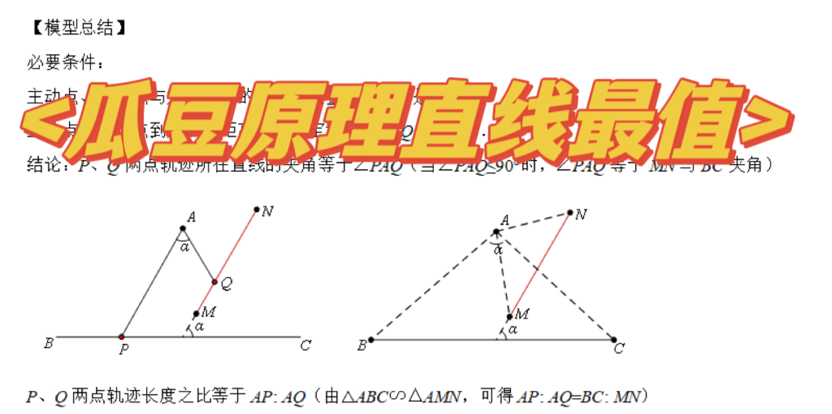 专题一瓜豆原理直线最值模型