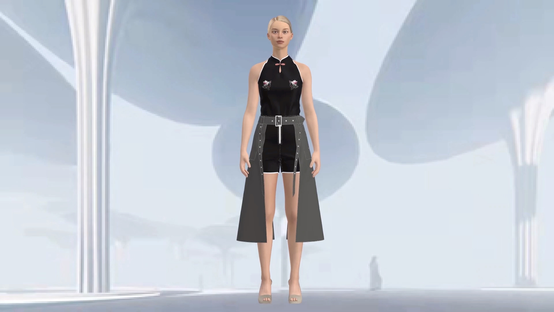 3D建模虚拟模特时装走秀