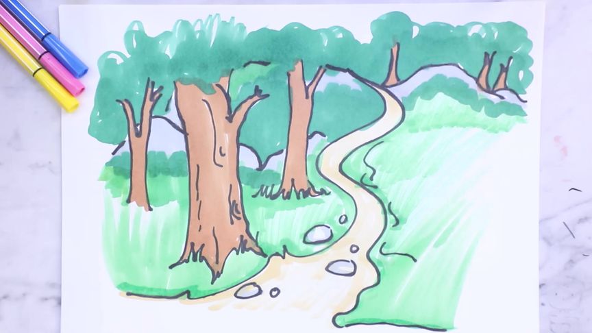 森林怎么画