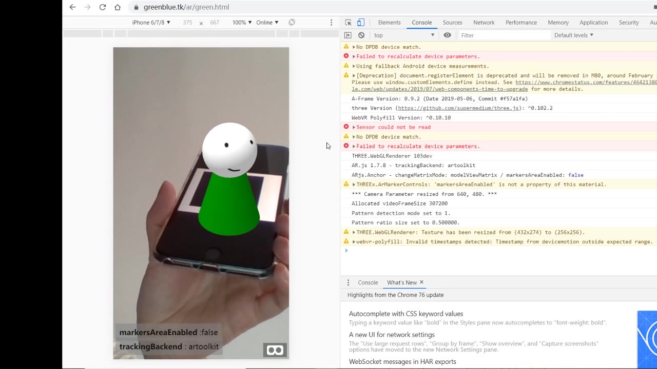 【小绿和小蓝】AR.js a-frame 增强现实技术跨平台解决方案 试玩