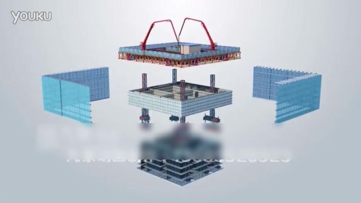 「中国建筑」低位顶升模架施工方案三维动画演示