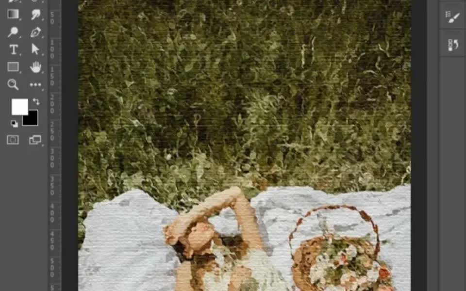 PS教程ߍ�如何把图片P成油画效果