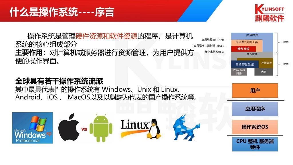 麒麟操作系统应用工程师课程介绍