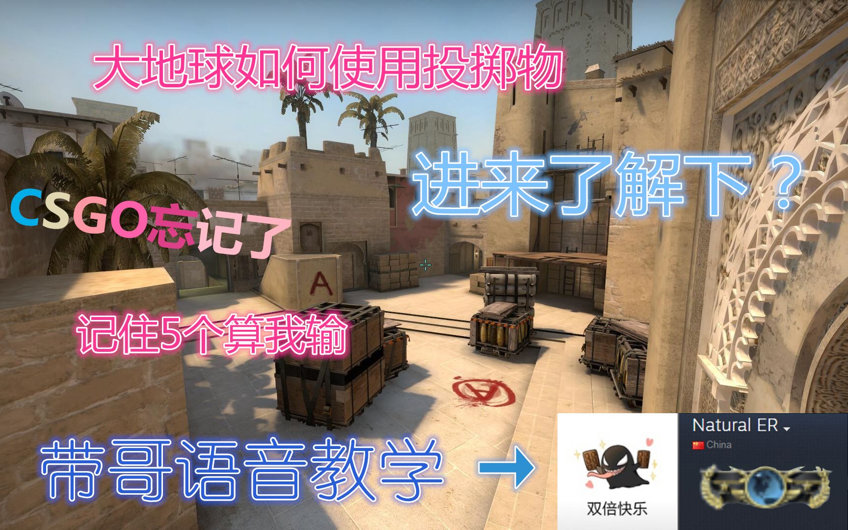 【CSGO教学】(全篇干货!)大地球ER教你如何正确使用投掷物(荒漠...
