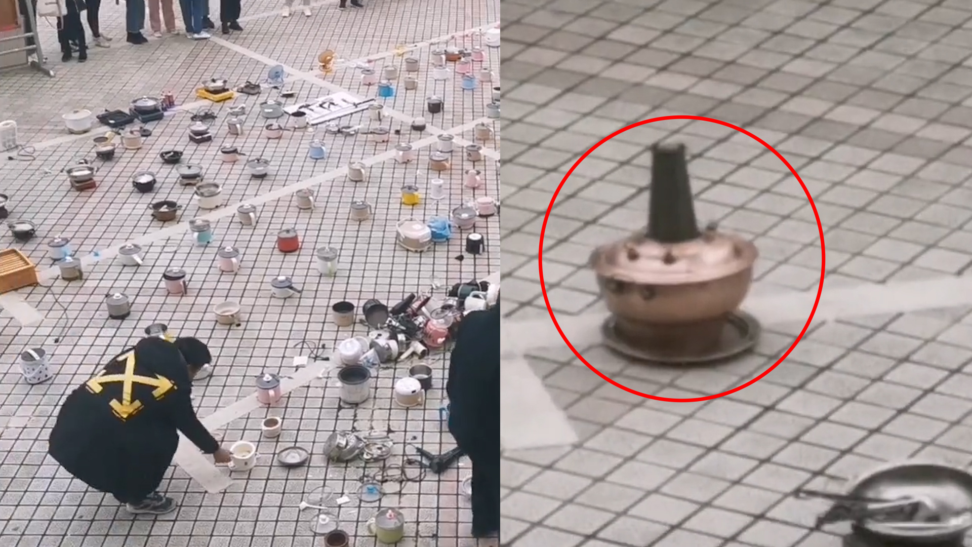 高校查处违规电器,“战利品”摆满车位,细看其中几件众人笑了