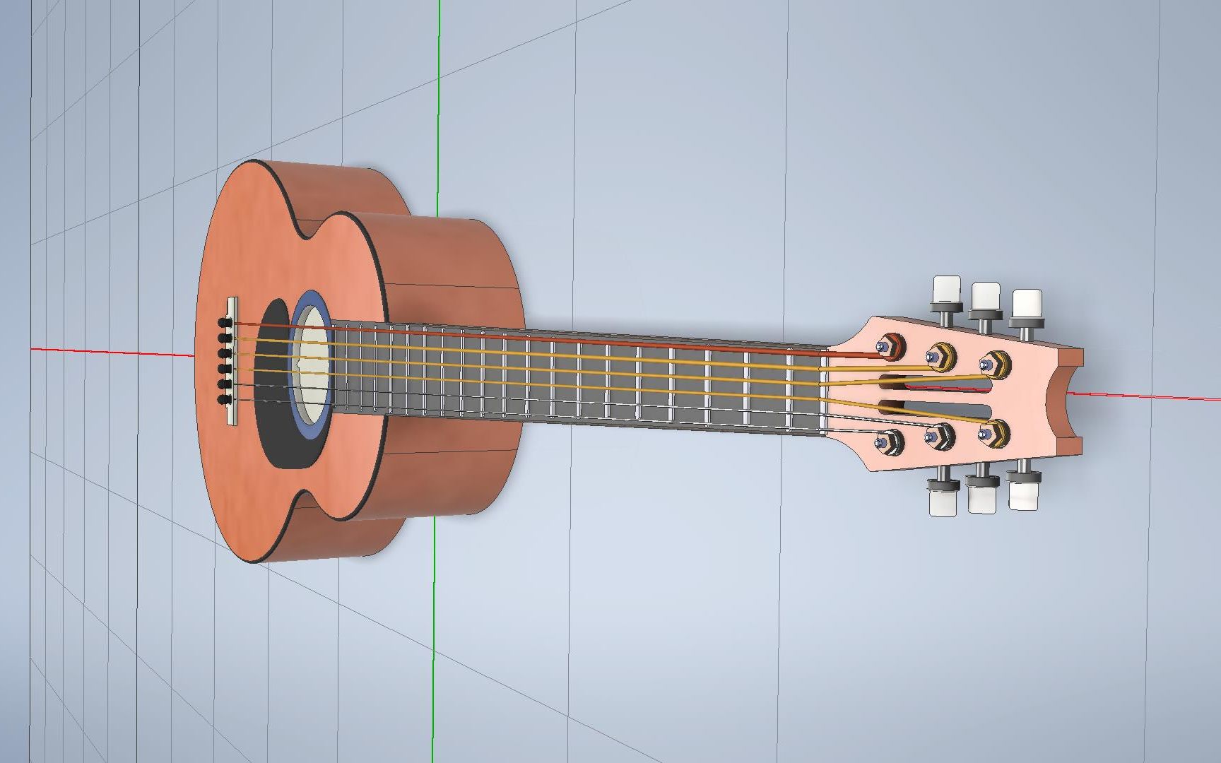 ...吉他CAD三维建模,从二维草图到三维实体!|基于Autodesk Inventor制作