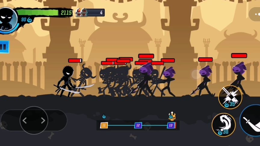 火柴人功夫大师小游戏,微信游戏里就有