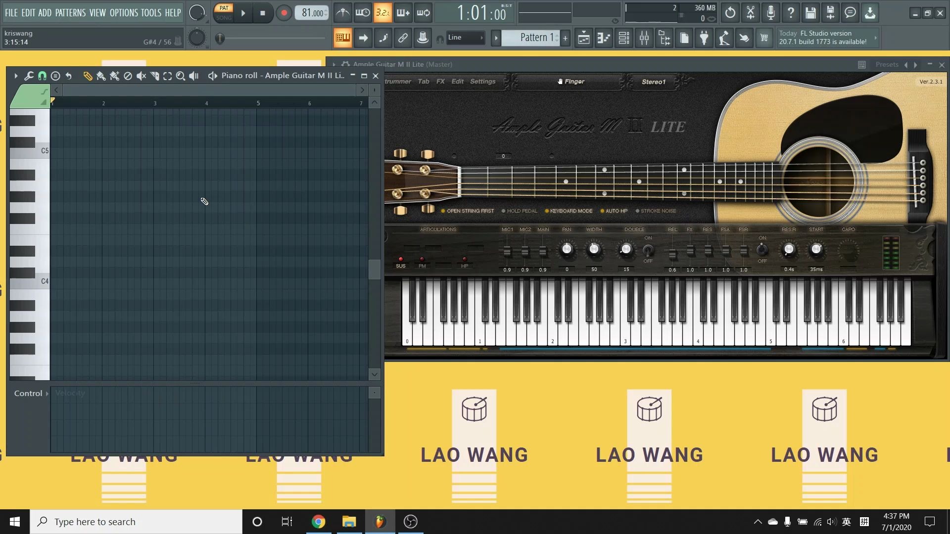 [FL Studio 水果 教学] 觉得用别人MIDI太低端没排面,自己又不会搞旋律...