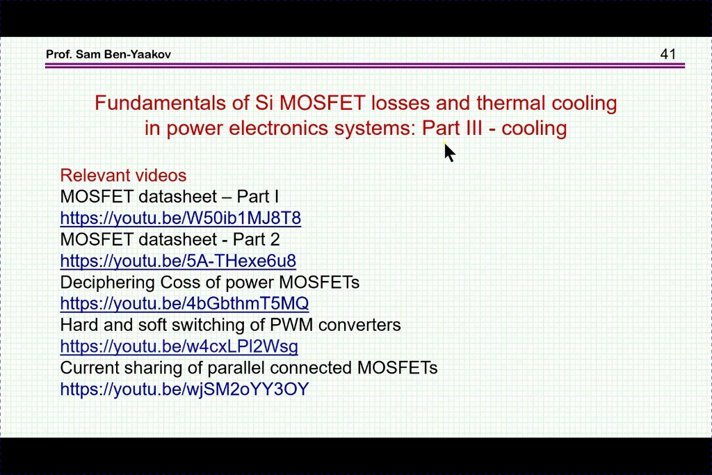 Cooling of power MOSFET 功率器件散热