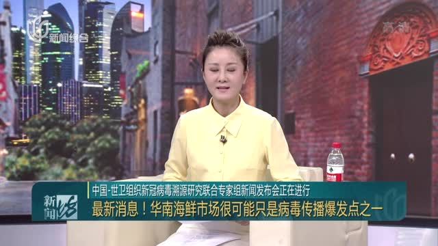 中国·世卫组织新冠病毒溯源研究联合专家组新闻发布会正在进行
