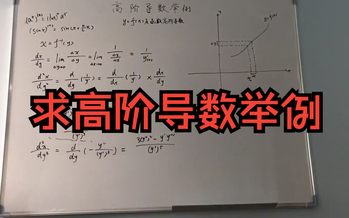 37 指数函数和三角函数高阶导数举例,反函数的高阶导数求解方法
