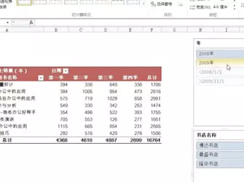 3.Office 2010 Excel动态洞察数据的切片器