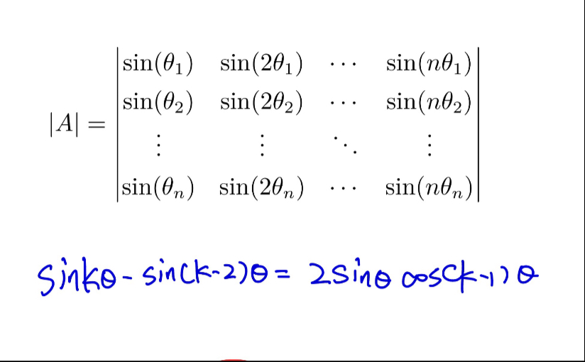 范德蒙德行列式?你说了我也认不出来