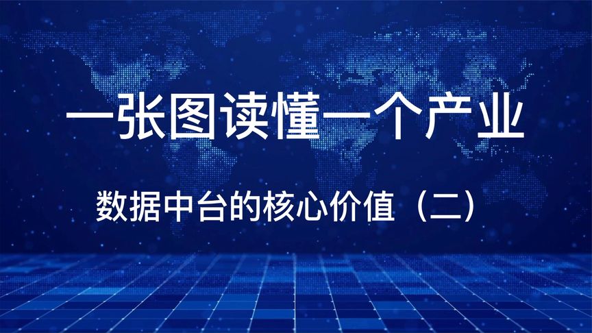 一张图读懂一个产业之数据中台的核心价值(二)
