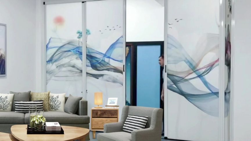 客厅阳台隐形隔断推拉门 隔空调冷热保温保暖