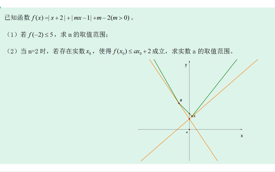 【高中数学】选考23-不等式选讲例2——当两个函数在一定区域内——...