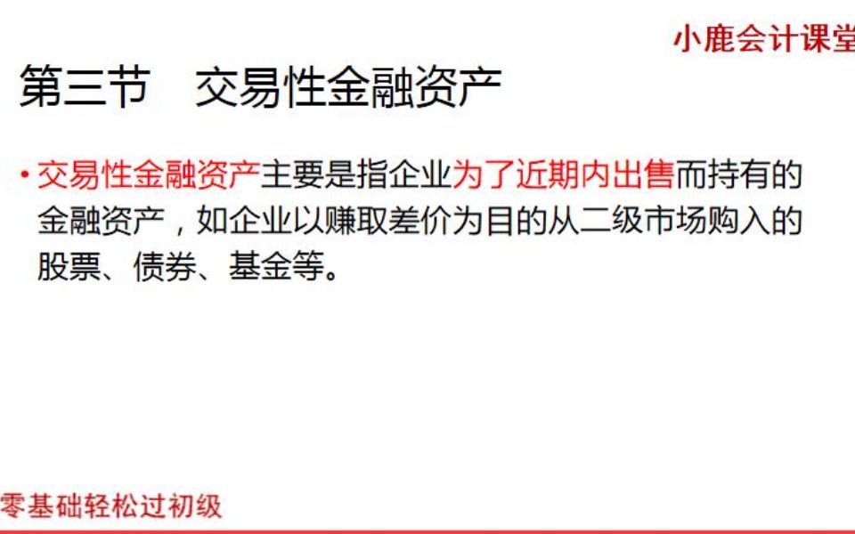 39 2022年初级实务第二章 交易性金融资产 5
