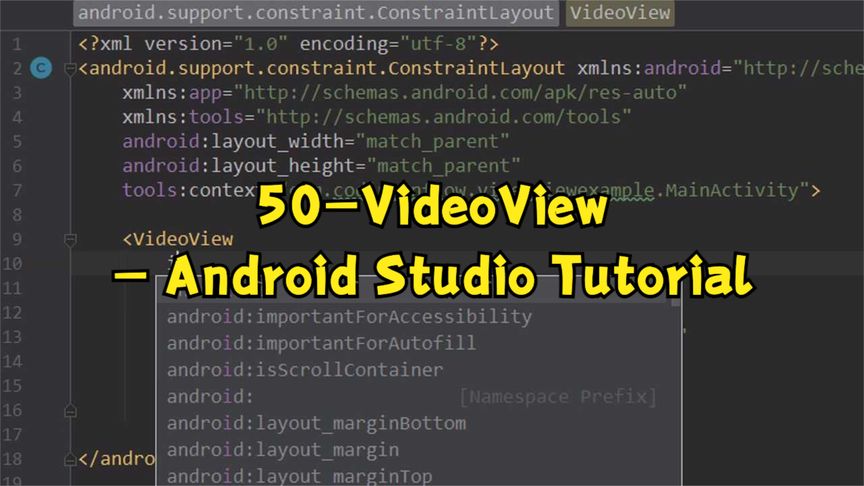 50-VideoView - Android Studio Tutorial