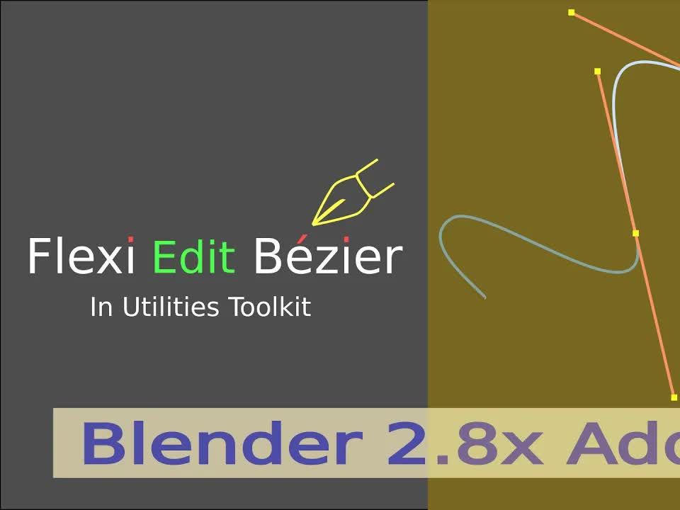 Blender中文版插件 Flexi Bezier Tool 0.996 超强大贝塞尔曲线工具集...