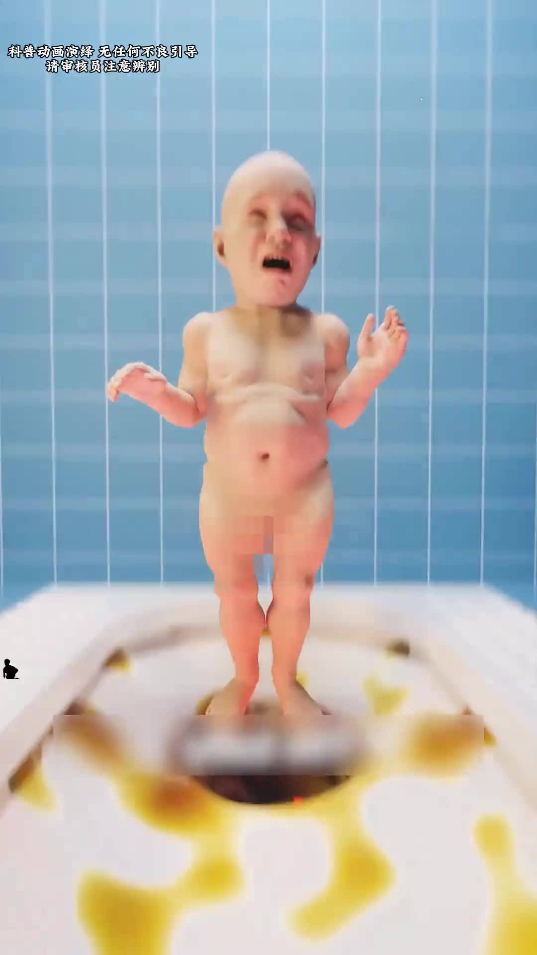 动漫:炸裂,国外一女子上厕所用力过猛,顺便生了个娃