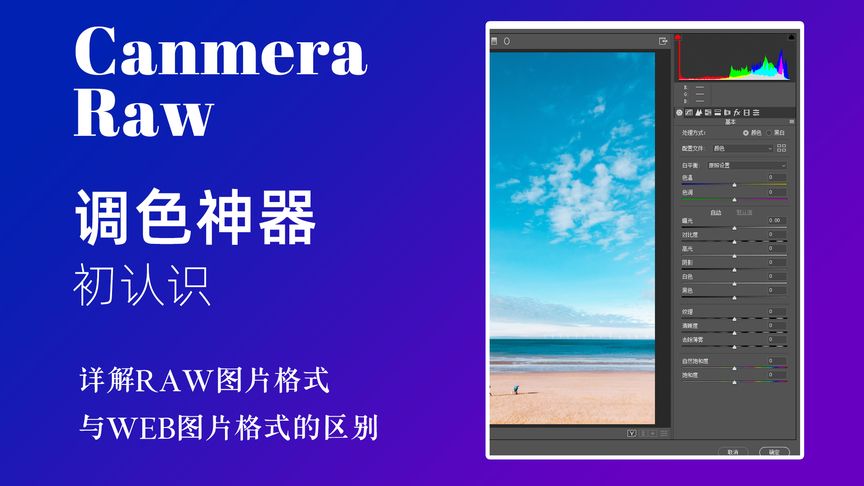 ps调色—Camera Raw 滤镜插件的使用及RAW格式图像文件的认识