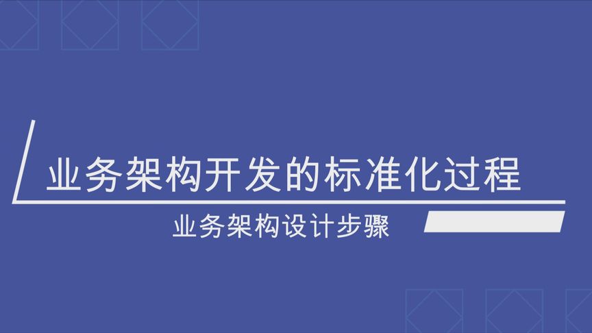业务架构开发的标准化过程-业务架构设计步骤