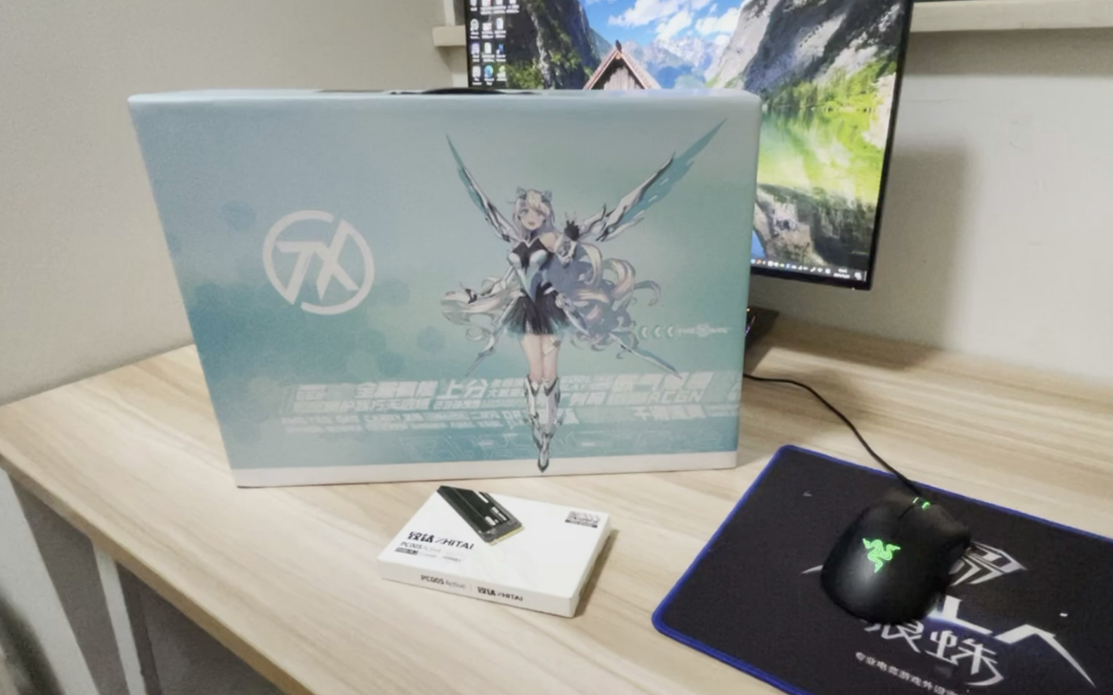 华硕天选2笔记本开箱 安装致钛pc005 1T固态