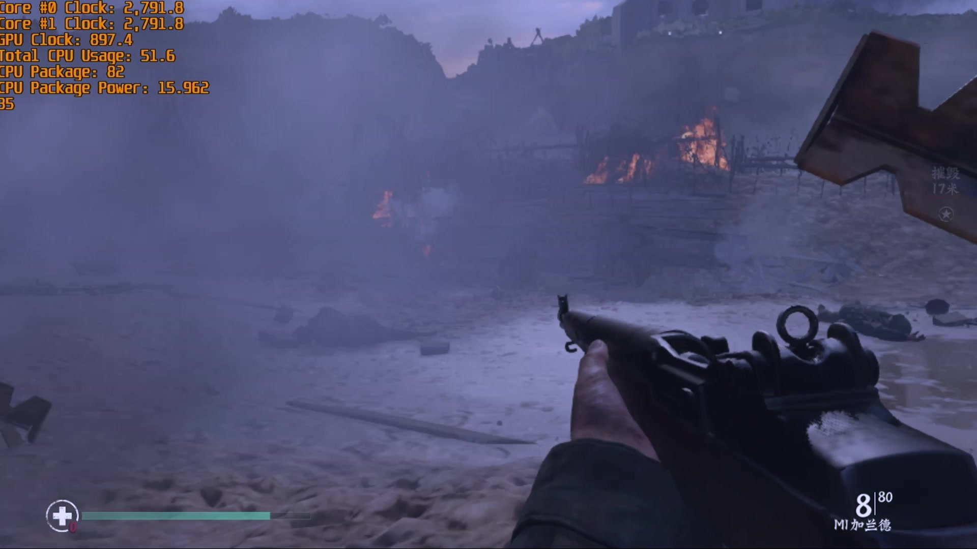 使命召唤14:二战 高特效——GPD WIN 2掌机硬改7Y54处理器挑战游戏...