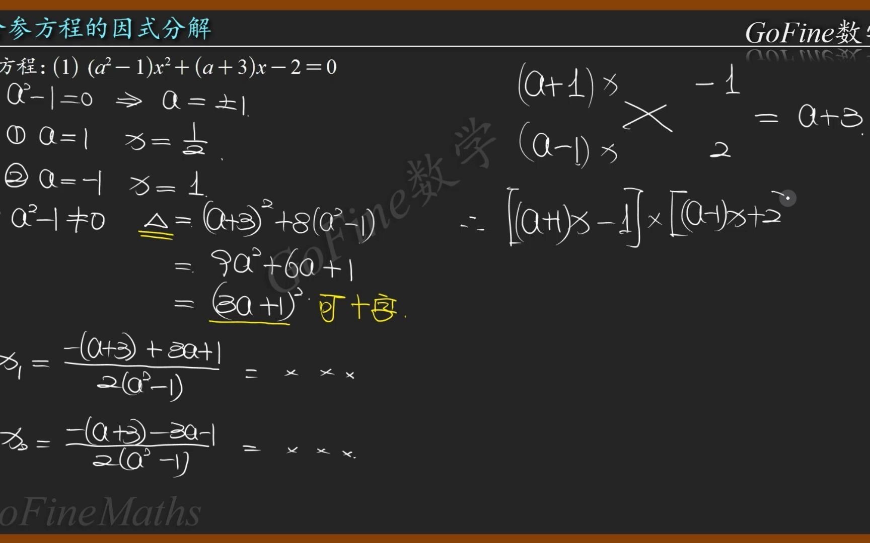 双十字相乘——高考数学中必会的二次函数技巧