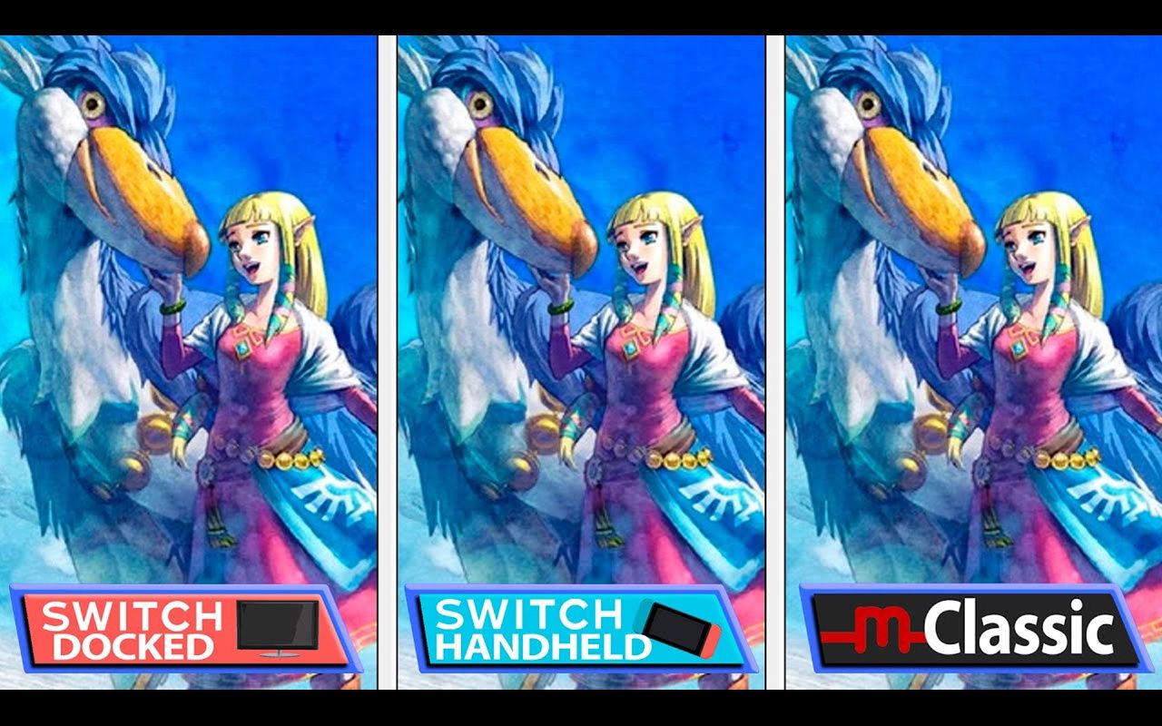 【Switch】塞尔达传说 天空之剑 | 掌机模式 vs 主机模式 vs mClassic...