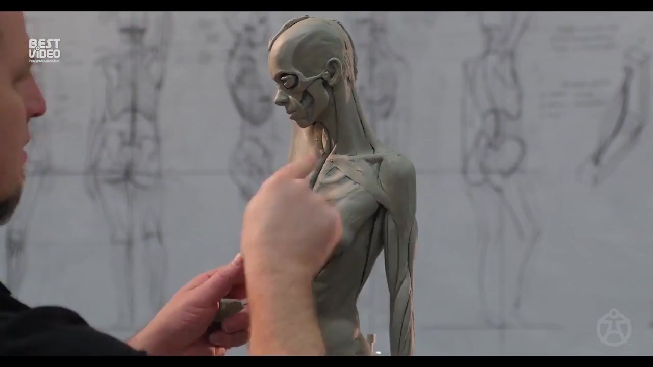 【美院教学】快速油泥人体雕塑练习