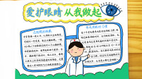 学画爱护眼睛手抄报模板,简单漂亮,手抄报作业不用愁