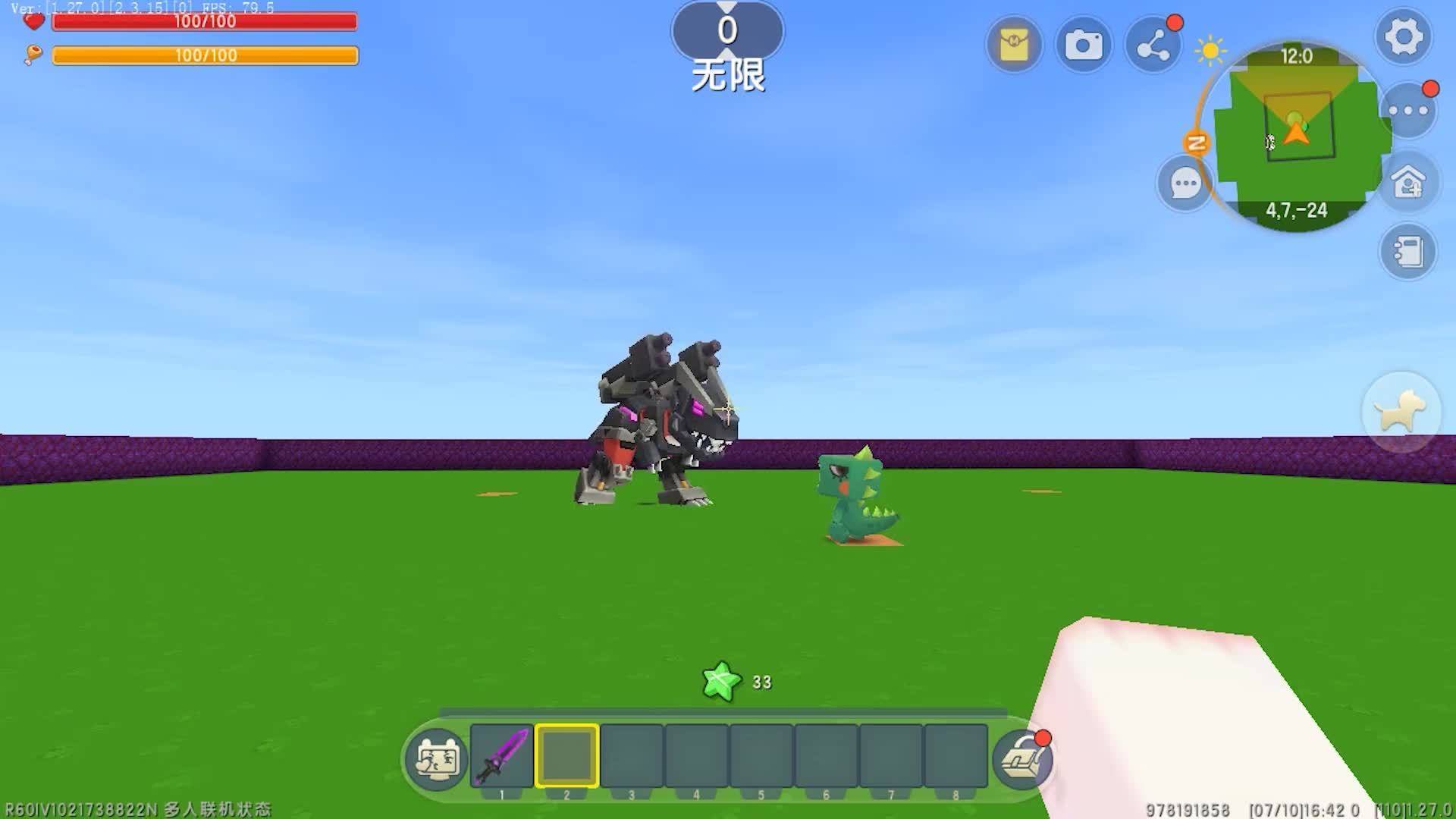 迷你世界:恐龙大军来啦!奶糖建全自动陷阱,能否抵御恐龙攻势呢