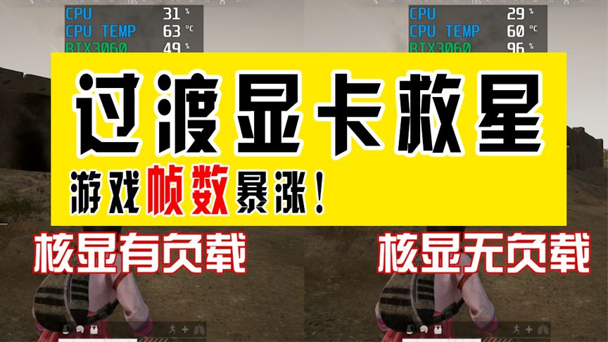 核显还能这样用?帮独显分担工作提升游戏帧数?