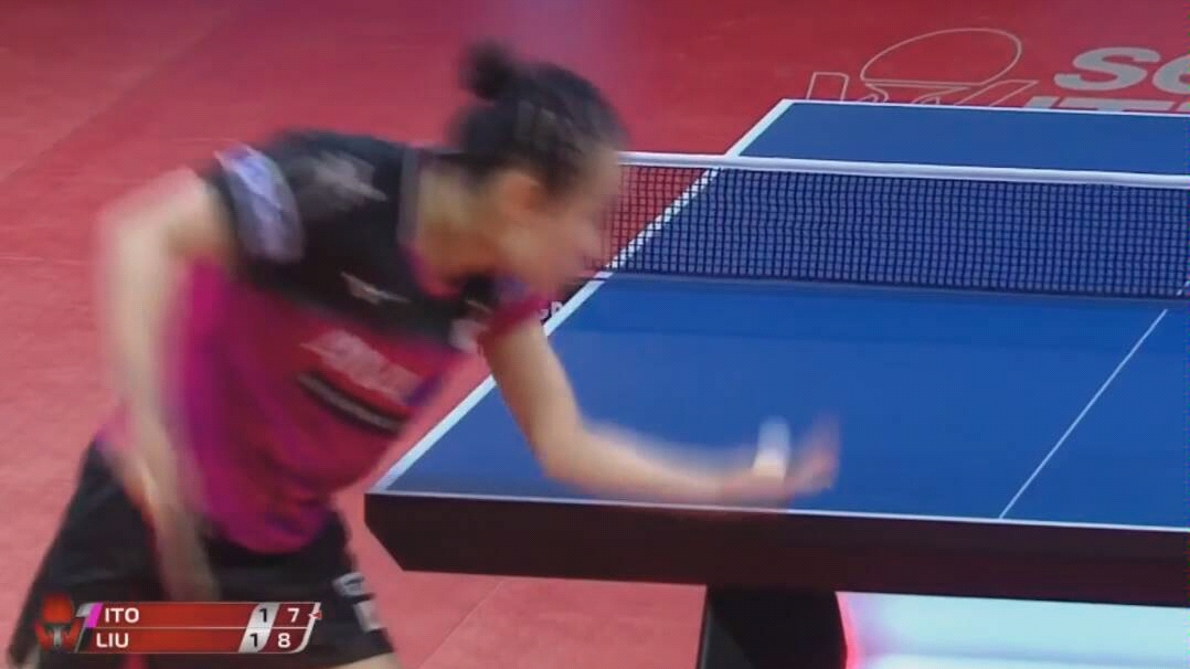 刘诗雯vs伊藤美诚,学习一波反手生胶打法!