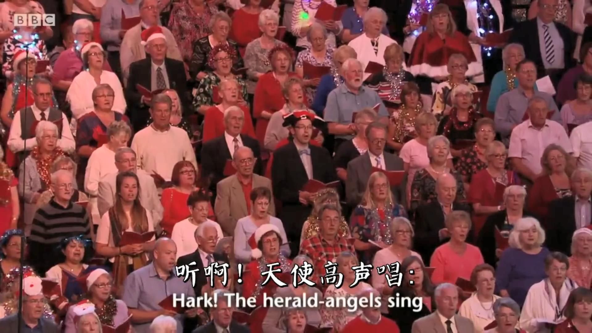 震撼!万人合唱圣诞歌曲《天使在歌唱》