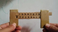 闲来无事做个算盘给孩子用,10以内的加法一目了然。