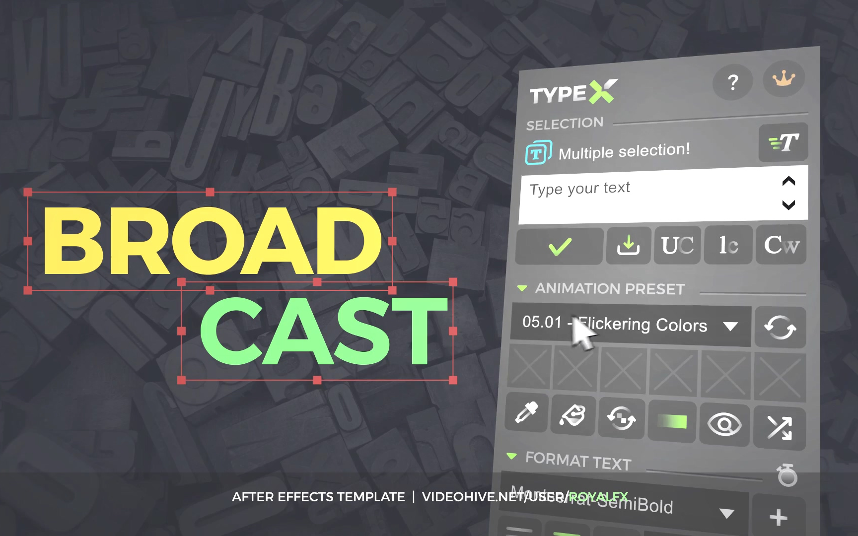 AE模板-动态文字编辑插件