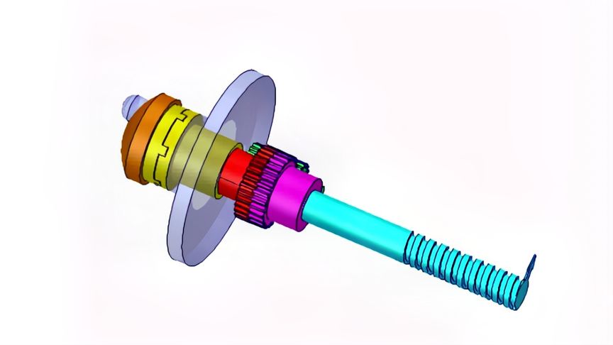 图398 用行星齿轮机构实现微量进给机构