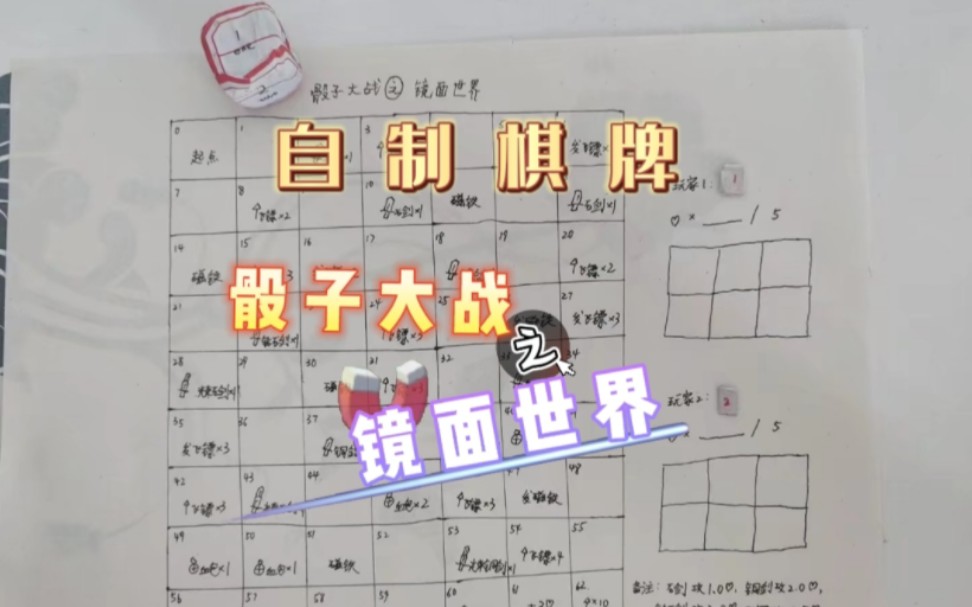 ⭐自制棋牌重组系列第九期⭐“骰子大战之镜面世界”(双人)
