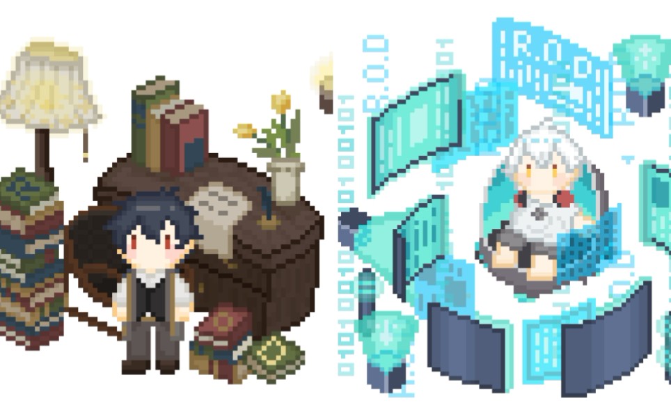 【CSP像素画过程】画加载小动画!