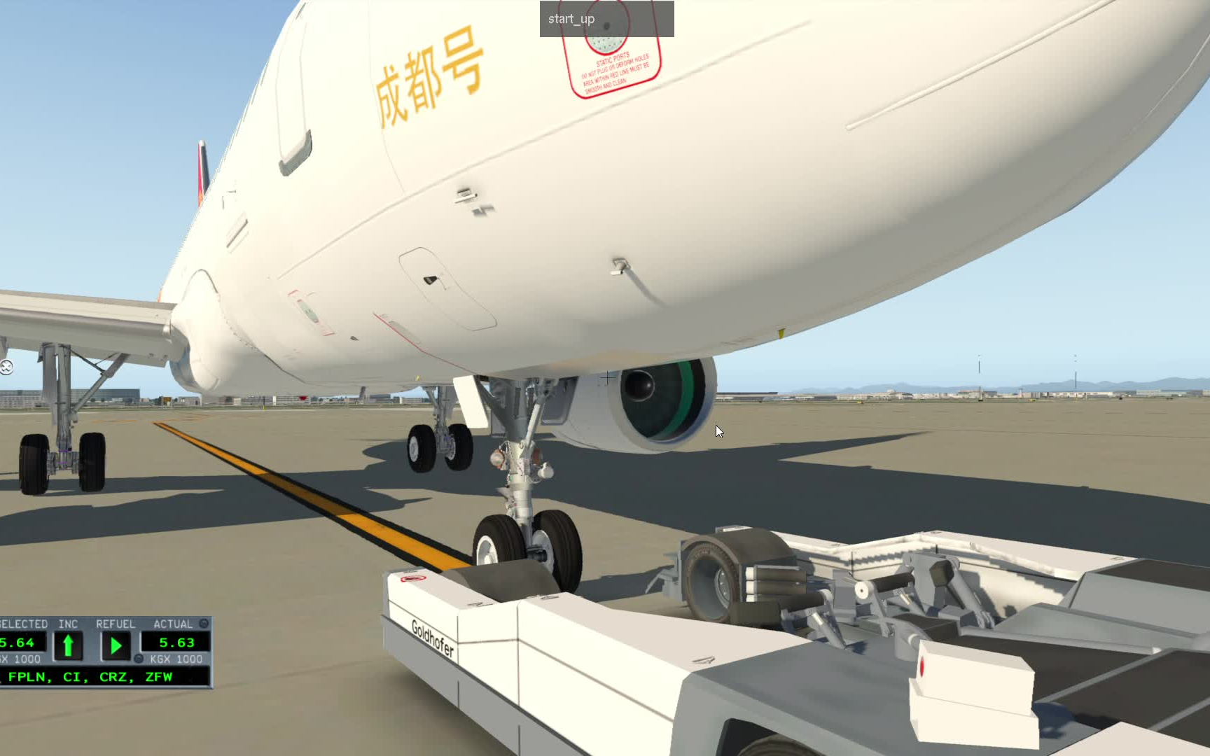 xplane11地勤和后推车插件的使用方法