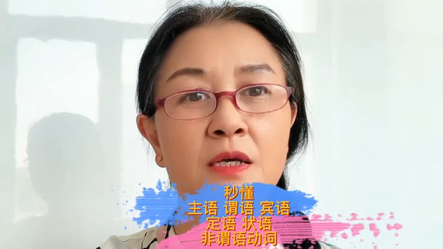 #一个视频秒懂主语 谓语 宾语 定语 状语 非谓语动词