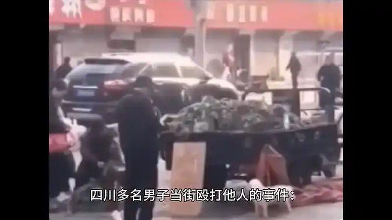 四川多名男子当街殴打他人的事件